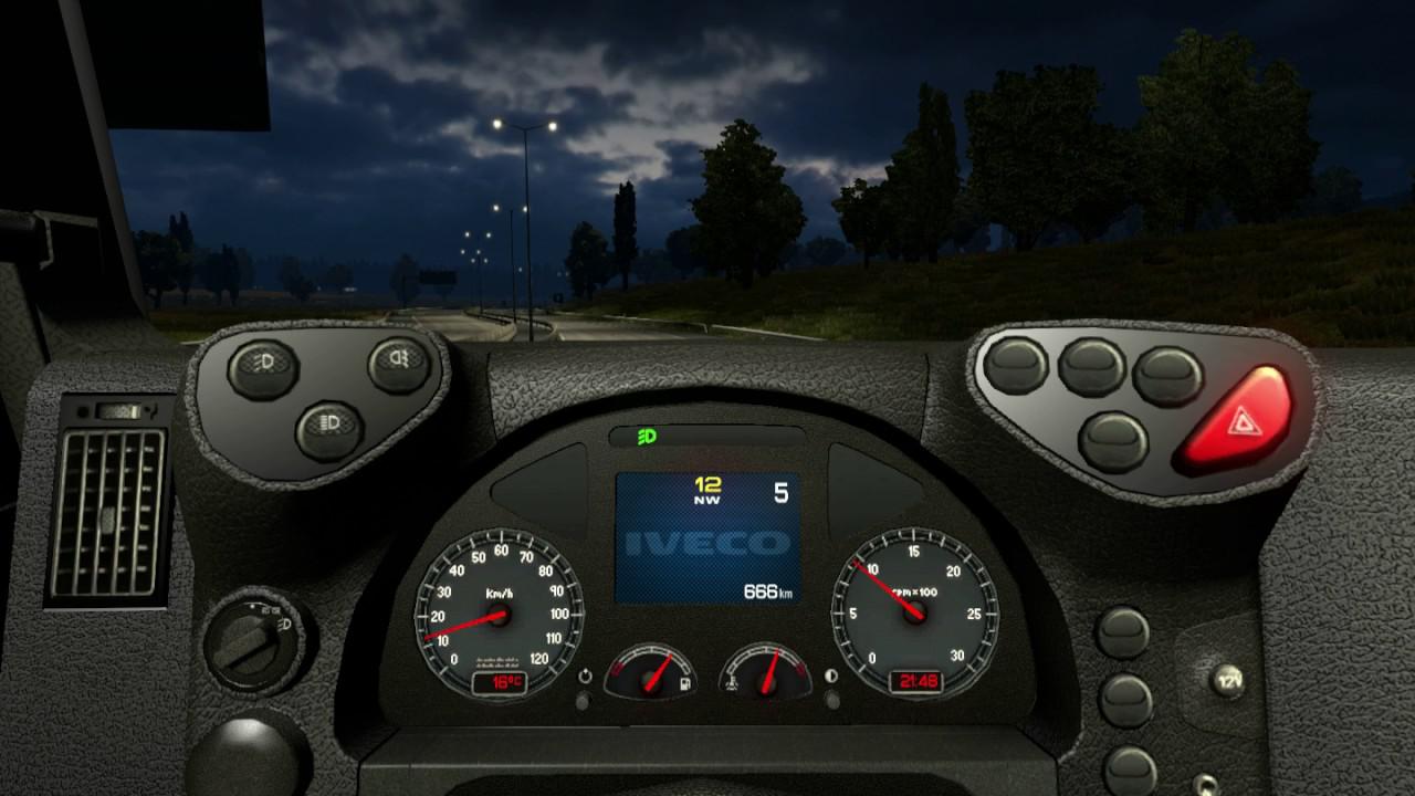 Ets2 Iveco Hi Way And Stralis Custom Dashboard 1 37 X Euro Truck