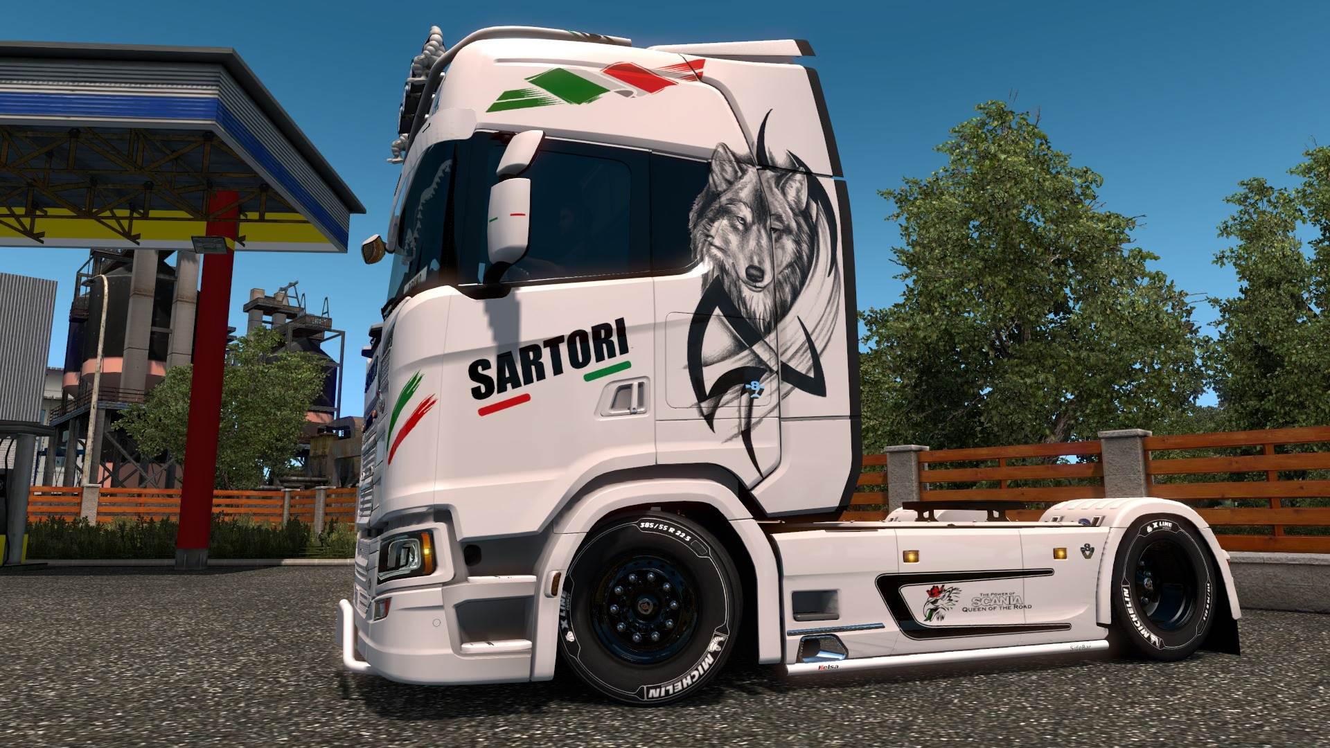 Ets2 Volvo Fh 2012 And Scania S Sartori Edition Skin V1 0 1 35 X