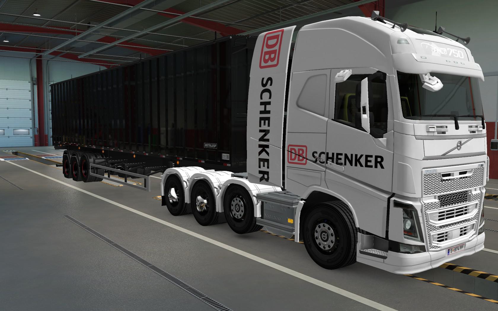 Ets2 Volvo Fh16 2012 8x4 Db Schenker Skin 1 39 X Euro Truck