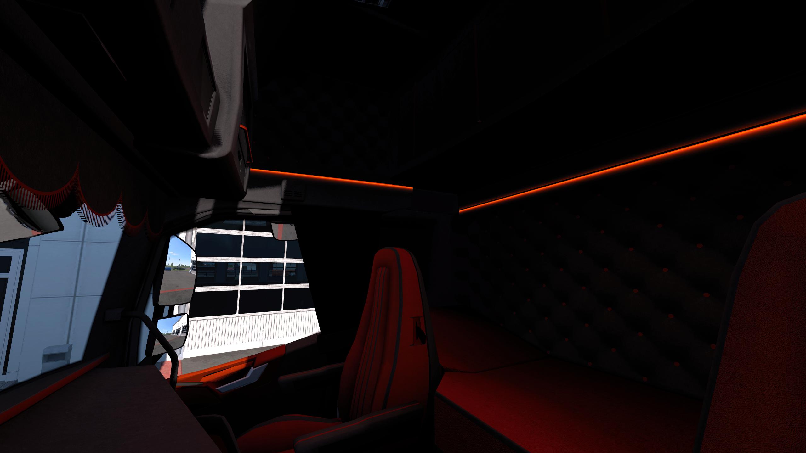 Ets2 Volvo Fh 2012 Black And Amber Interior 1 36 X Euro Truck