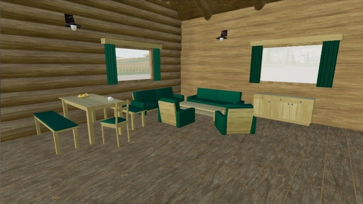 FS19 - Log Cabin Farmers House V1.0 | Farming Simulator 19 | Mods.club