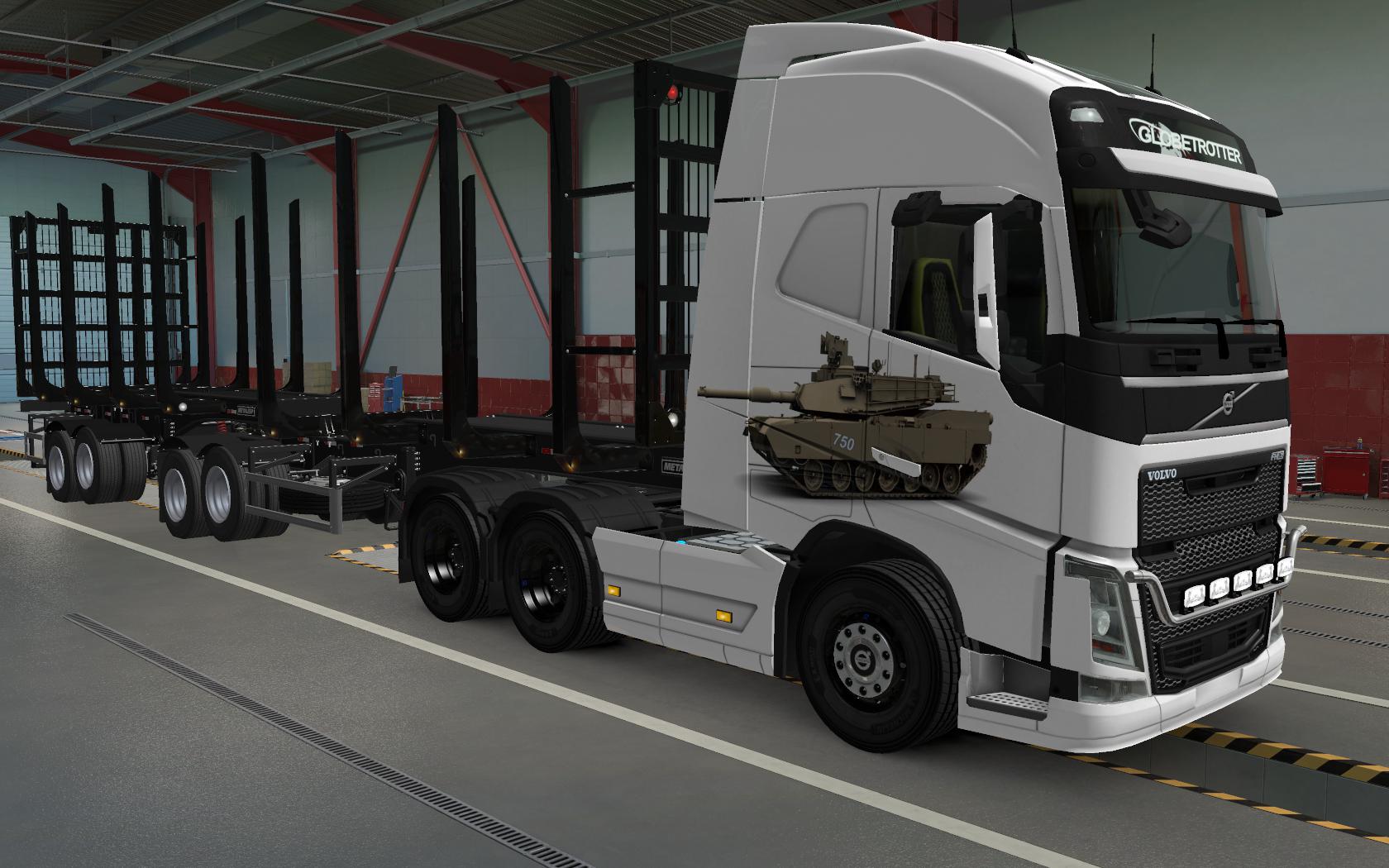 Ets2 Volvo Fh16 2012 Tank M1 Abrams Skin 1 37 X Euro Truck